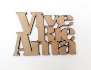 Frase Vive Rie Ama 30cm - ArteFibro